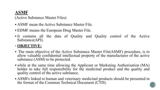 Organization structure of EMA and EDQM active Substance Master File.pptx