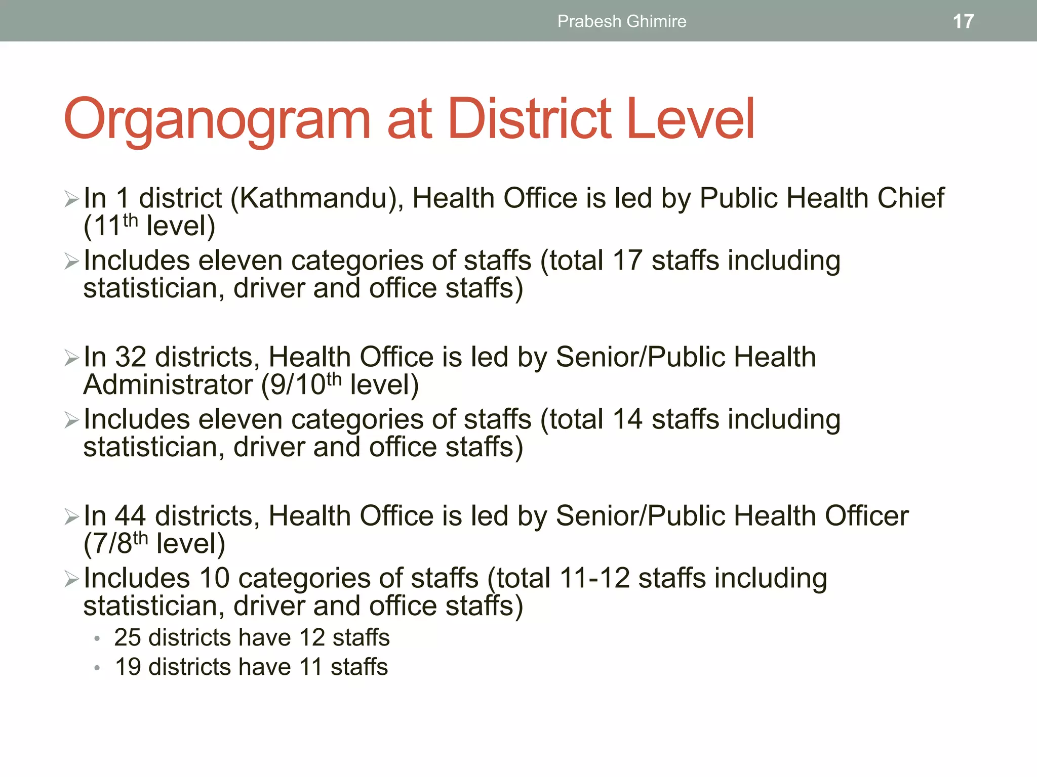 Organogram/ Organization Structure of Nepalese Health System (Updated ...