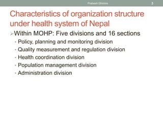 Organogram/ Organization Structure of Nepalese Health System (Updated ...