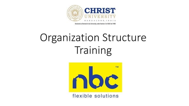 Organization structure training nbc | PPT