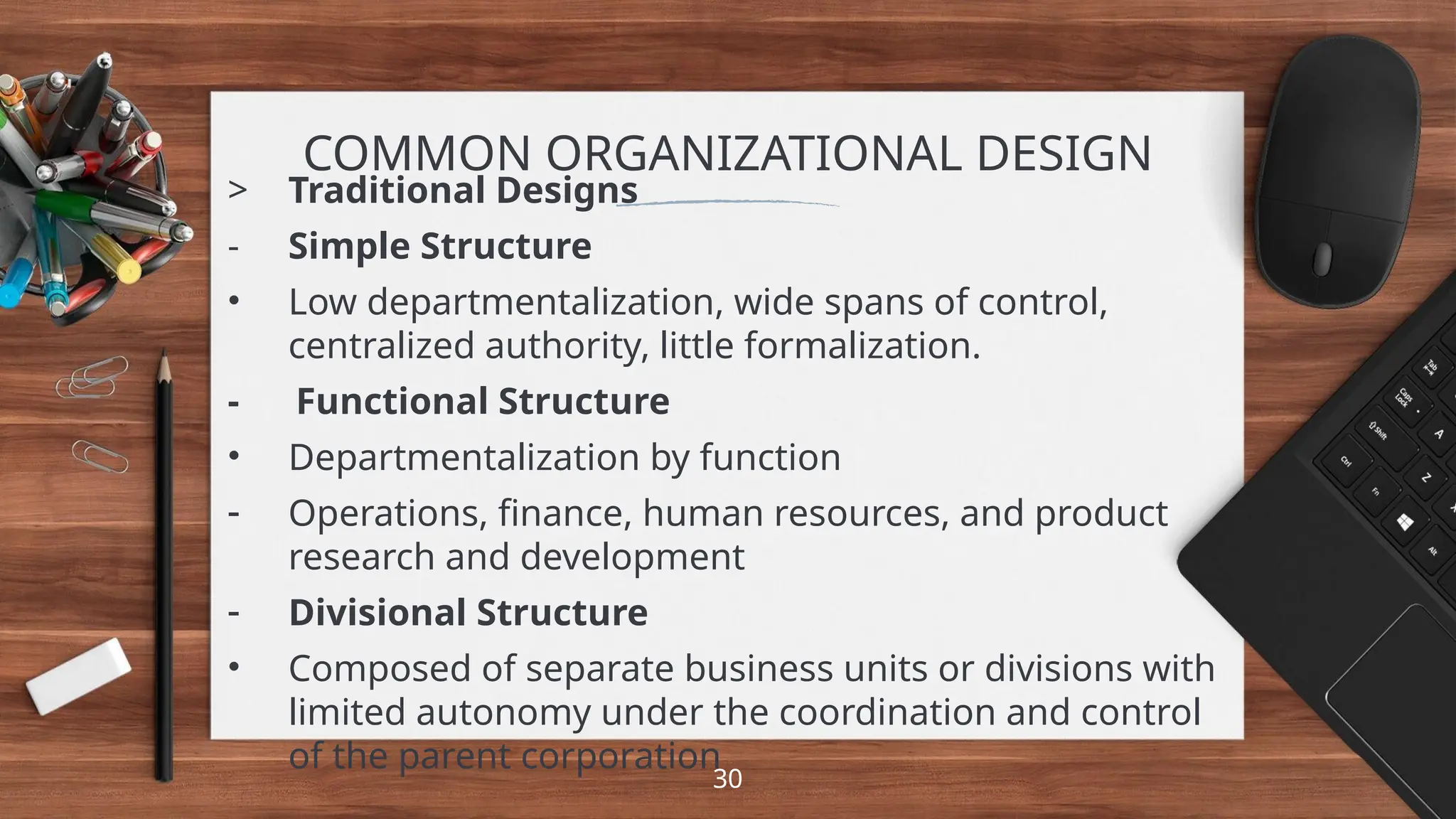 ORGANIZATION AND STRUTURE DESIGN POWERPOINT PRESENTATION | PPTX