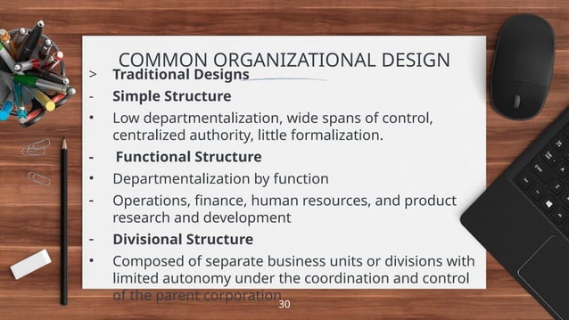 ORGANIZATION AND STRUTURE DESIGN POWERPOINT PRESENTATION | PPTX
