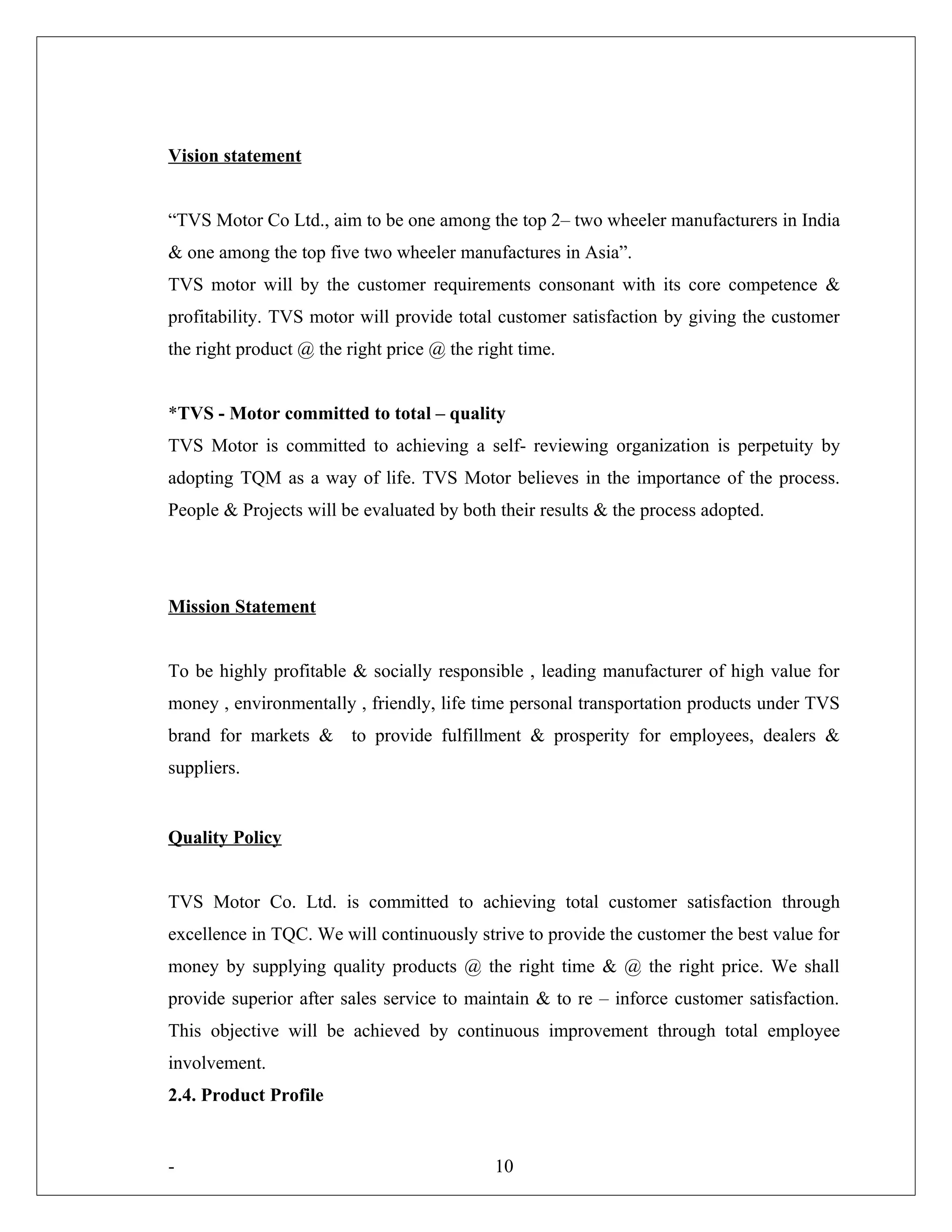 Organization study at tvs | DOC