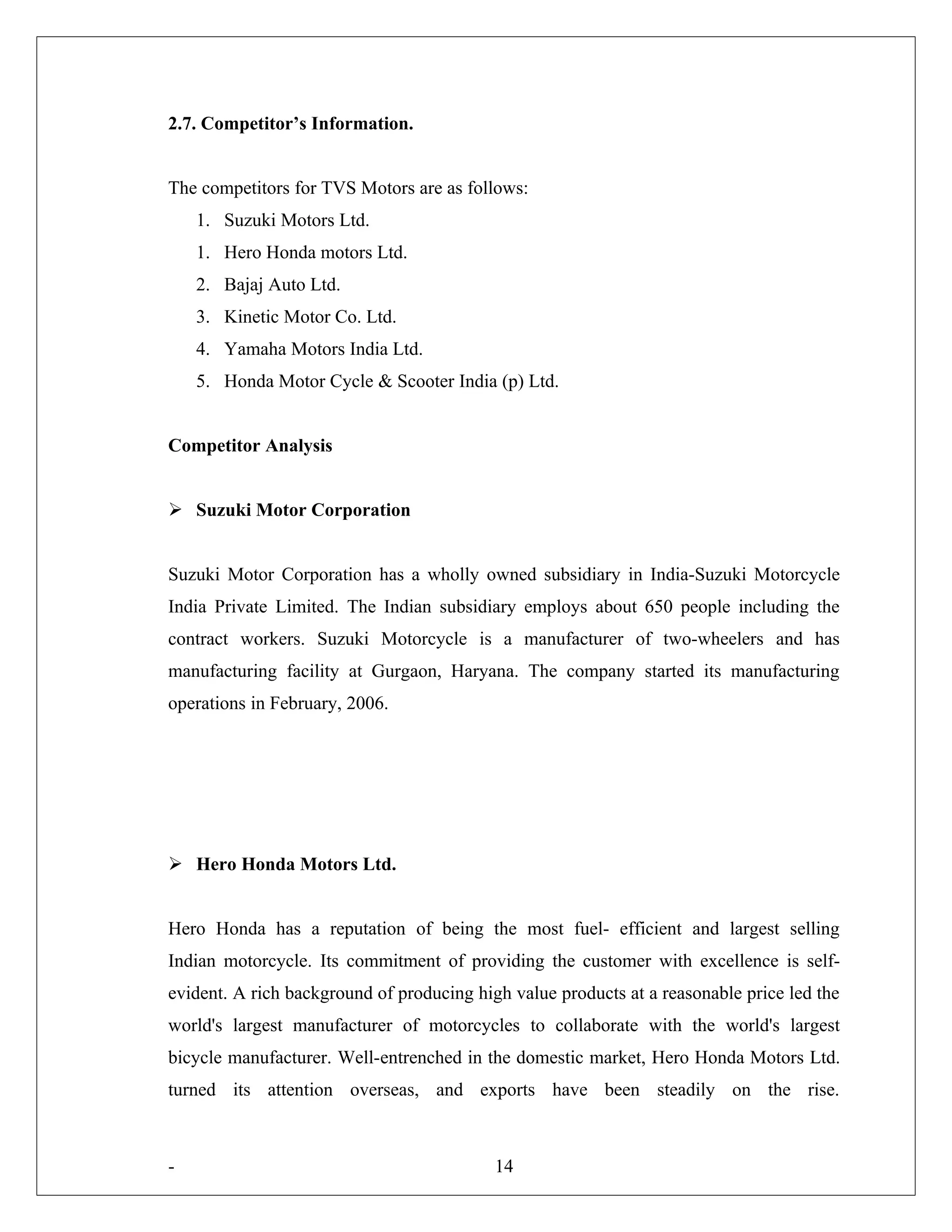 Organization study at tvs | DOC