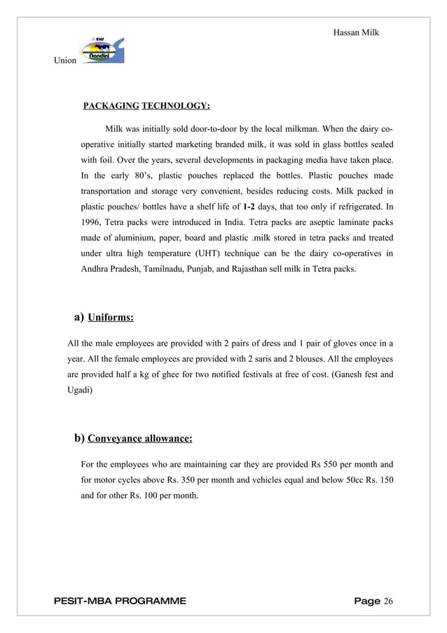 Organization study in kmf, hassan | DOC | Agriculture | Industries