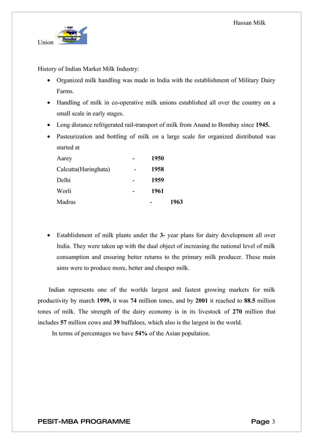 Organization study in kmf, hassan | DOC | Agriculture | Industries