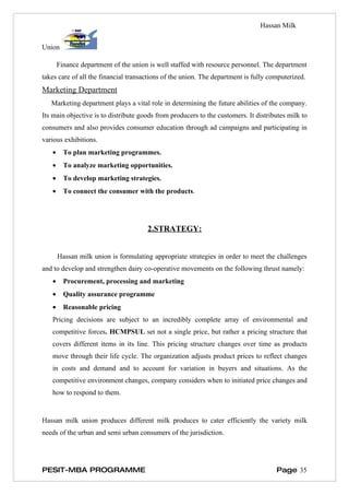 Organization study in kmf, hassan | DOC