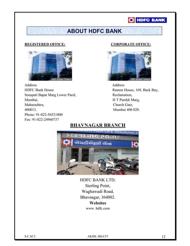 Organization study on hdfc bank | PDF