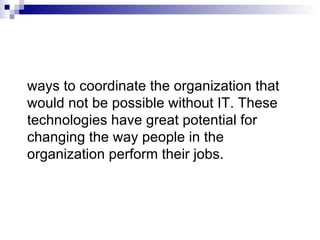 Organization support systems | PPT