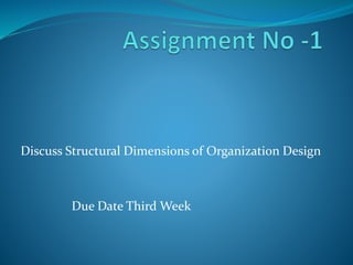 Organization theory and design ch-1 | PPTX