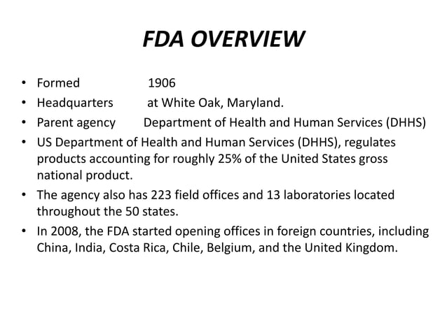Organizaton chart of us fda. | PPTX