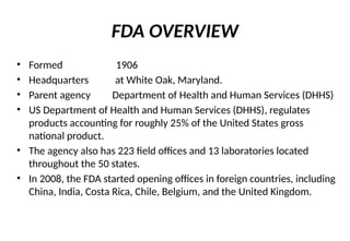 organizaton of usfda Regulatory affairs. | PPT