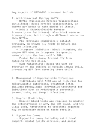 Project Report on AIDS. Class 12 CBSE Science (Biology) project. | PDF