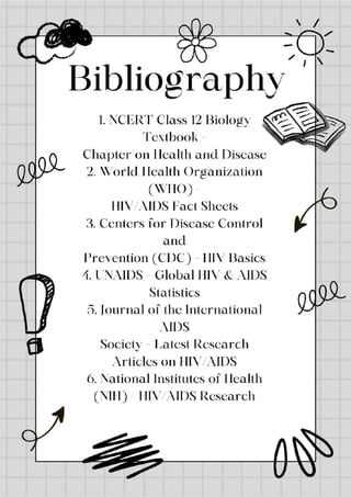 Project Report on AIDS. Class 12 CBSE Science (Biology) project. | PDF