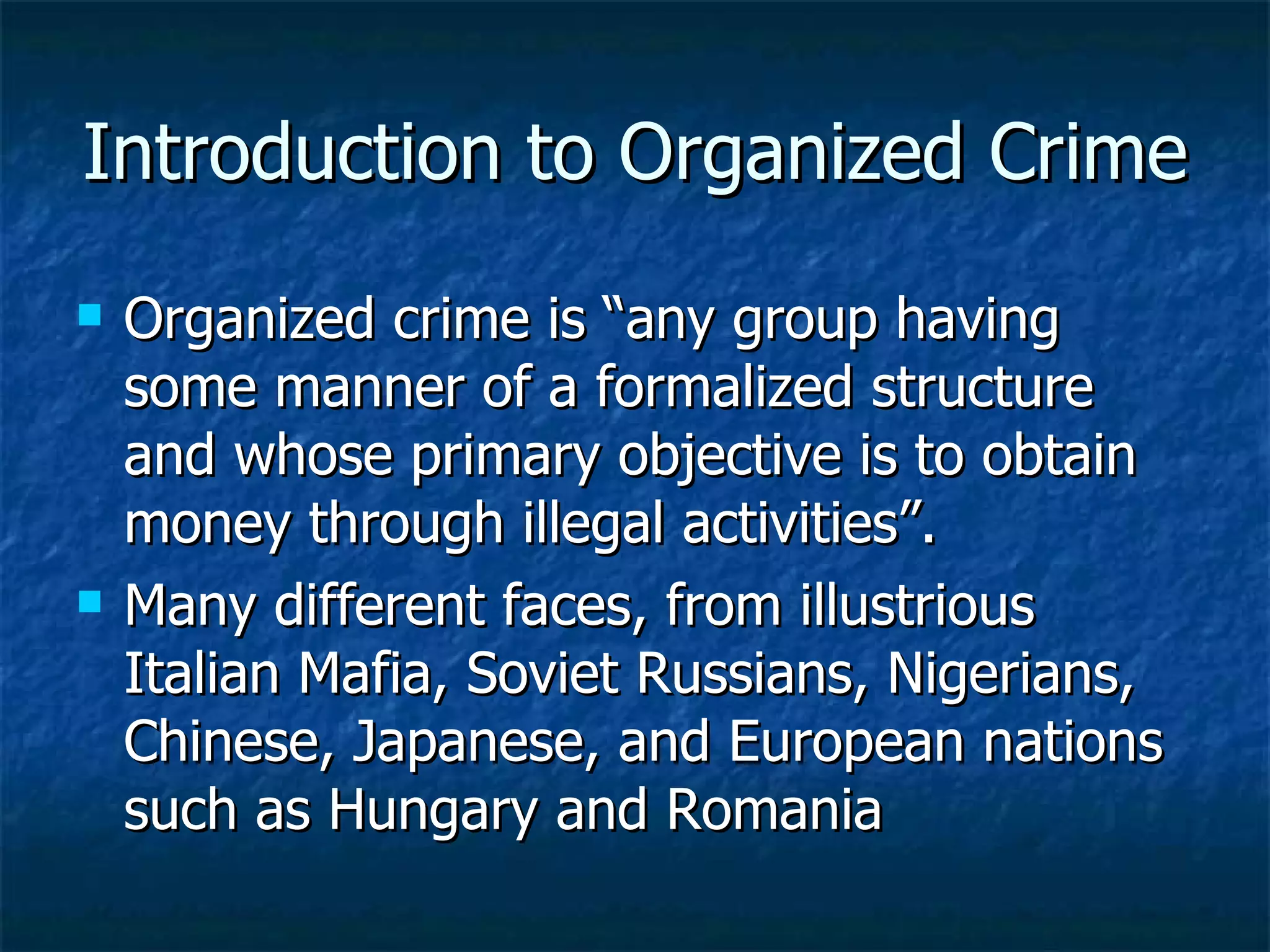 Organized Crime | PPT