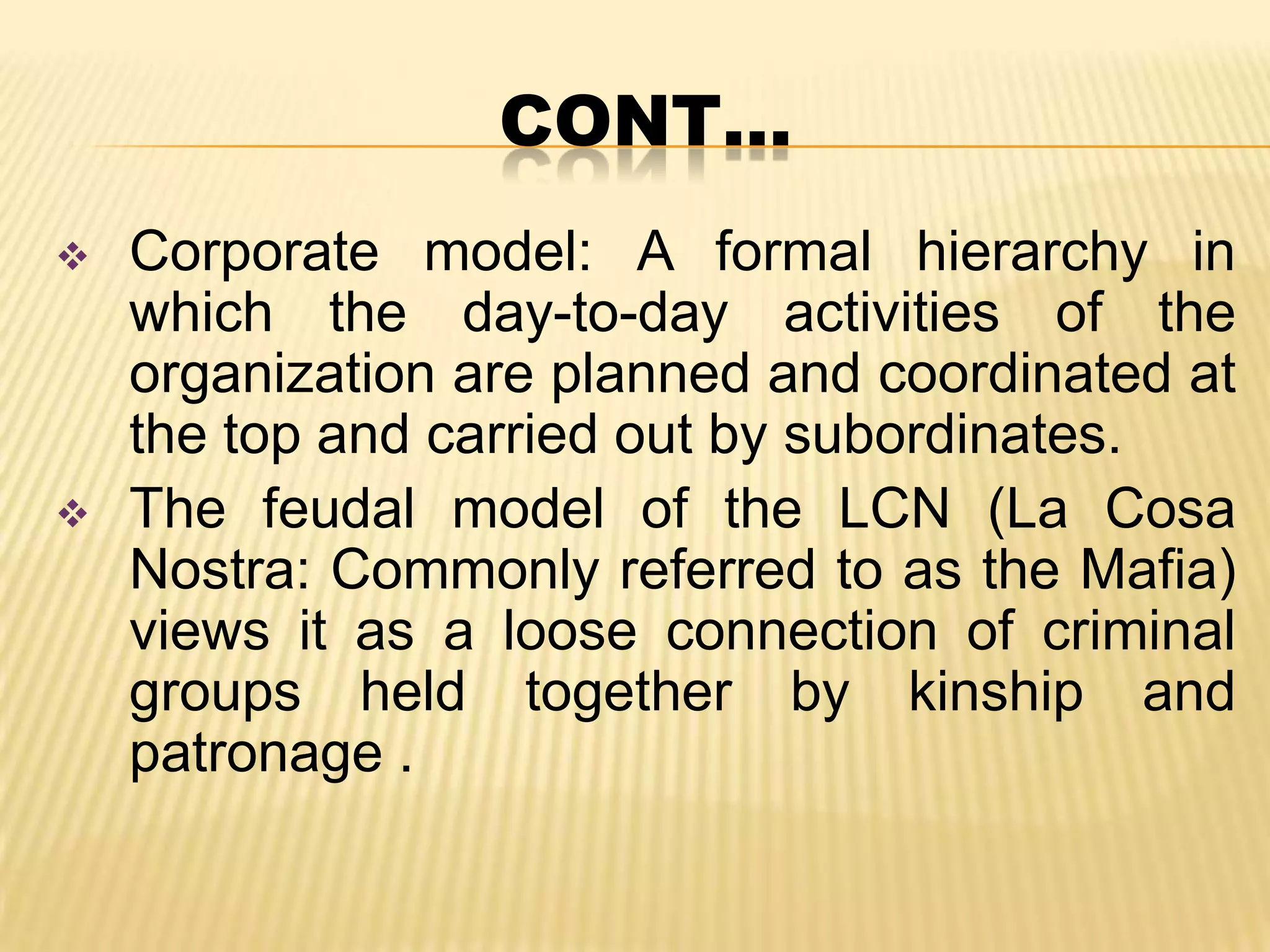 Organized crime | PPTX