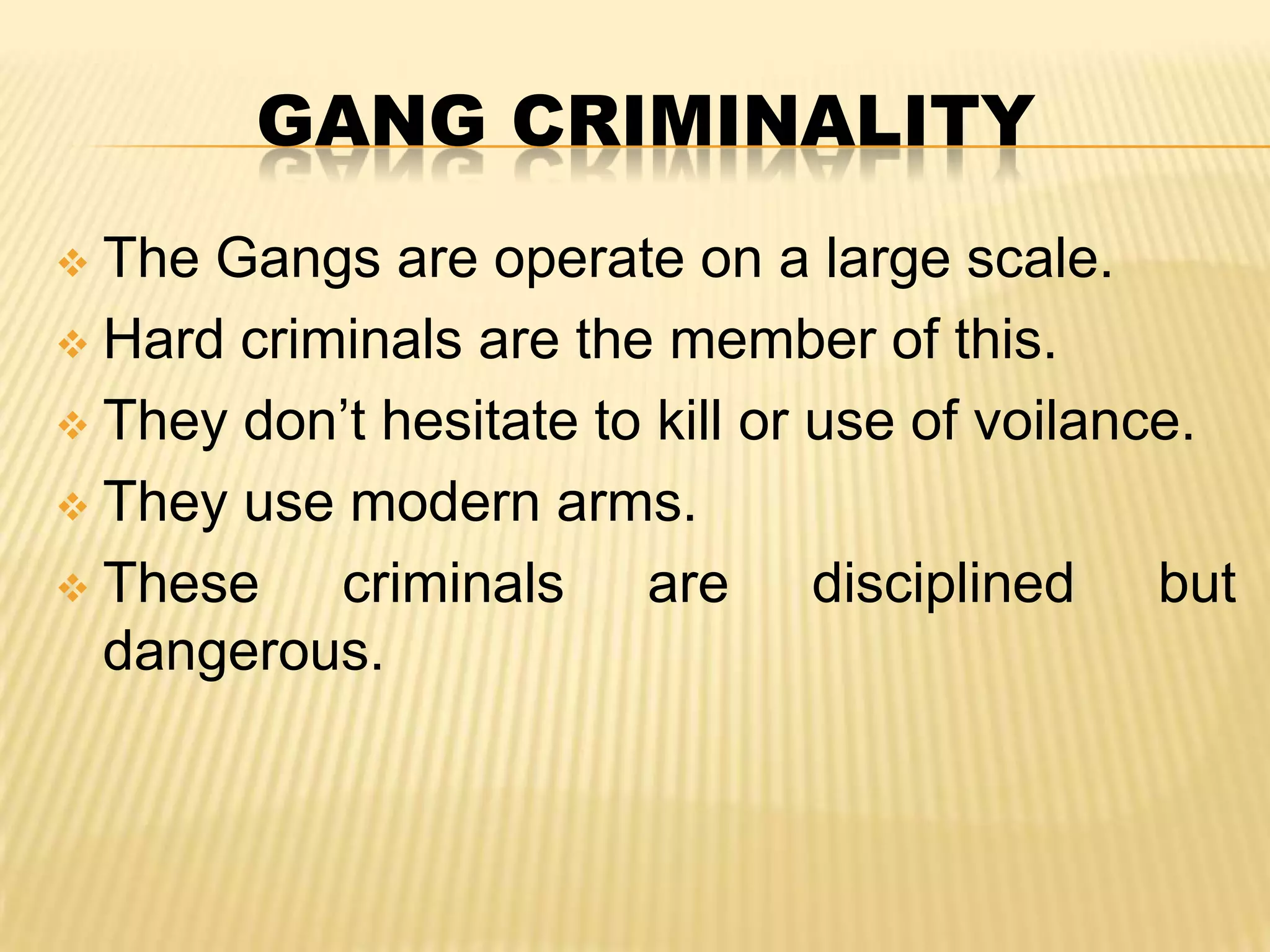 Organized crime | PPTX
