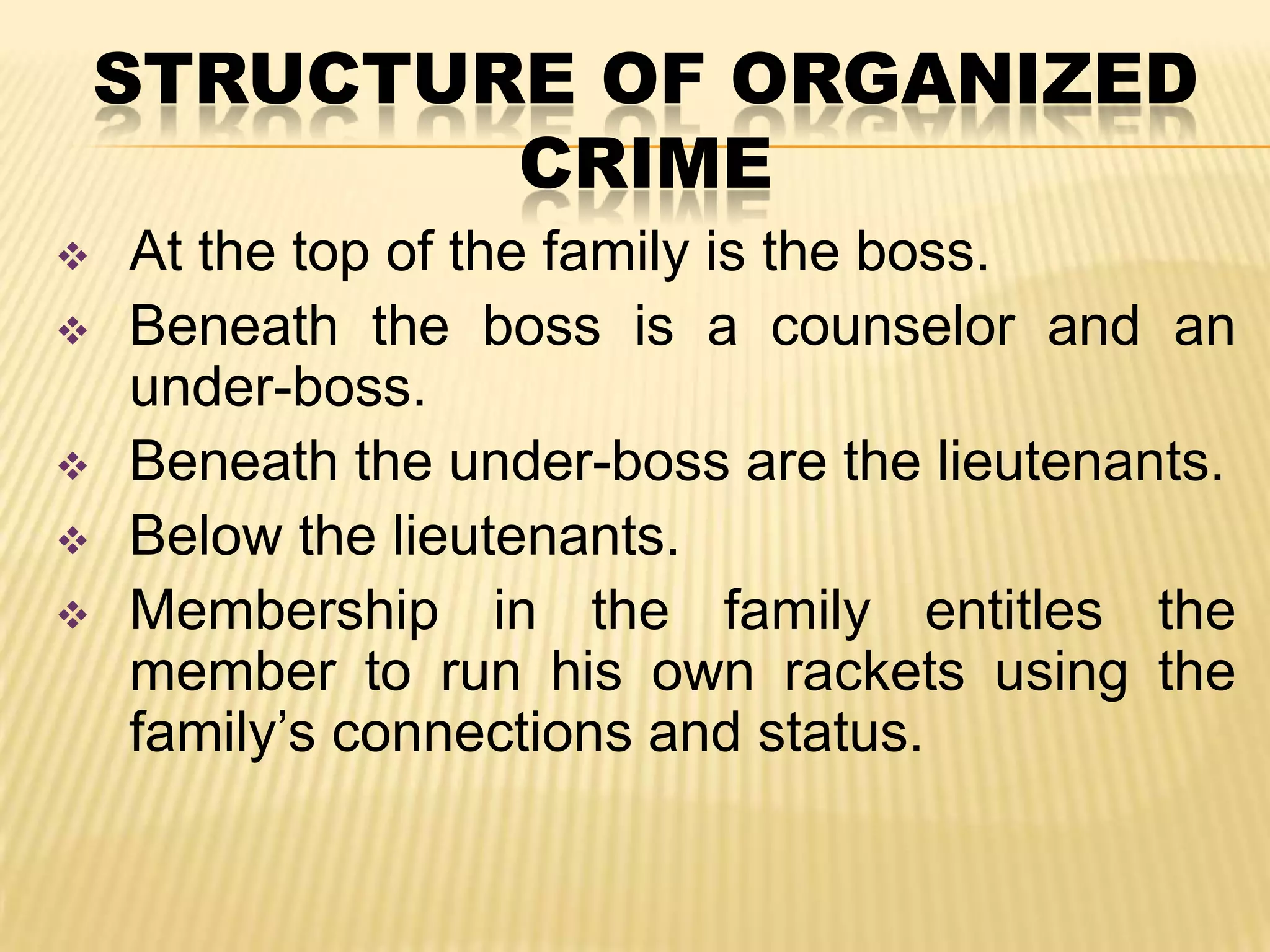 Organized crime | PPTX