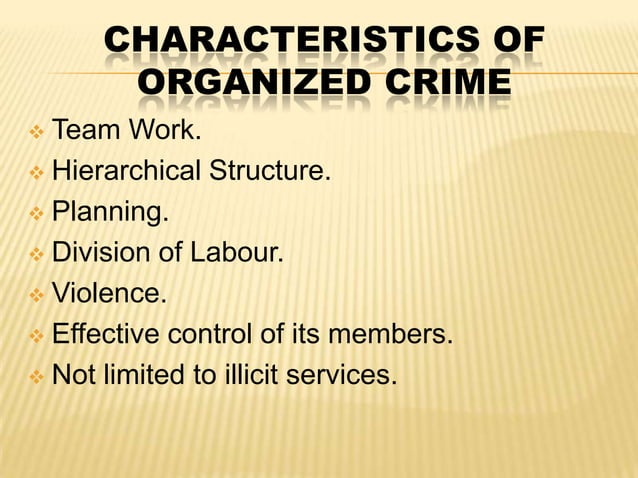 Organized crime | PPTX