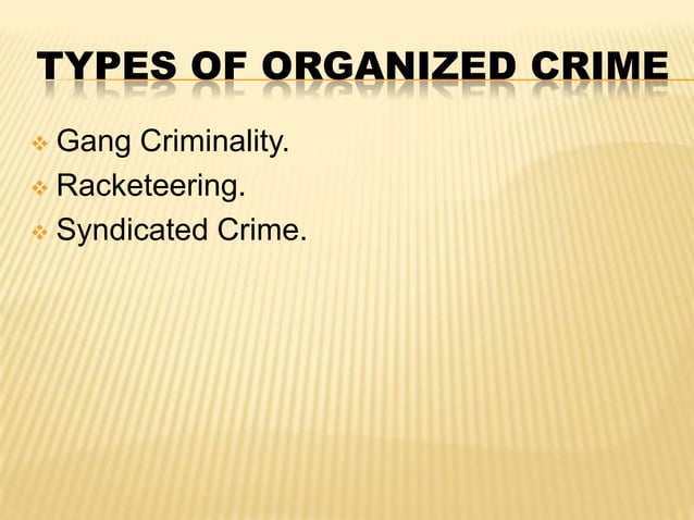 Organized crime | PPTX
