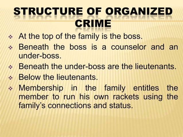 Organized crime | PPT | Free Download