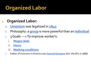 Organized labor notes | PPT