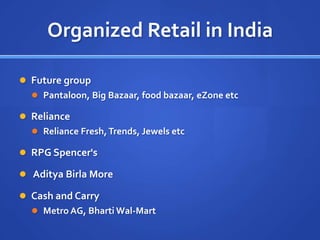 Organized retail & FDI | PPTX