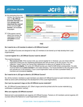 Organize JCI Official Courses in jci.cc