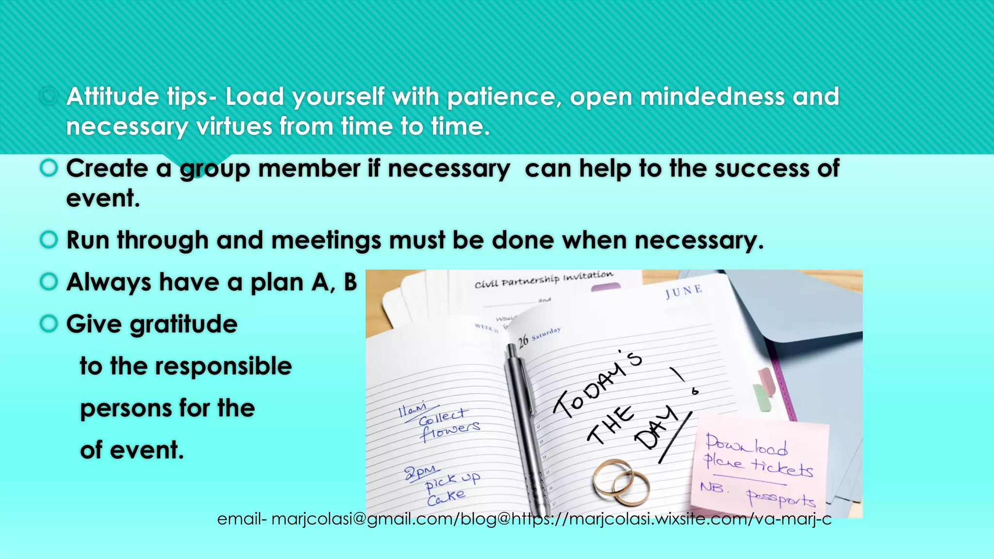 Organizer management | PPT