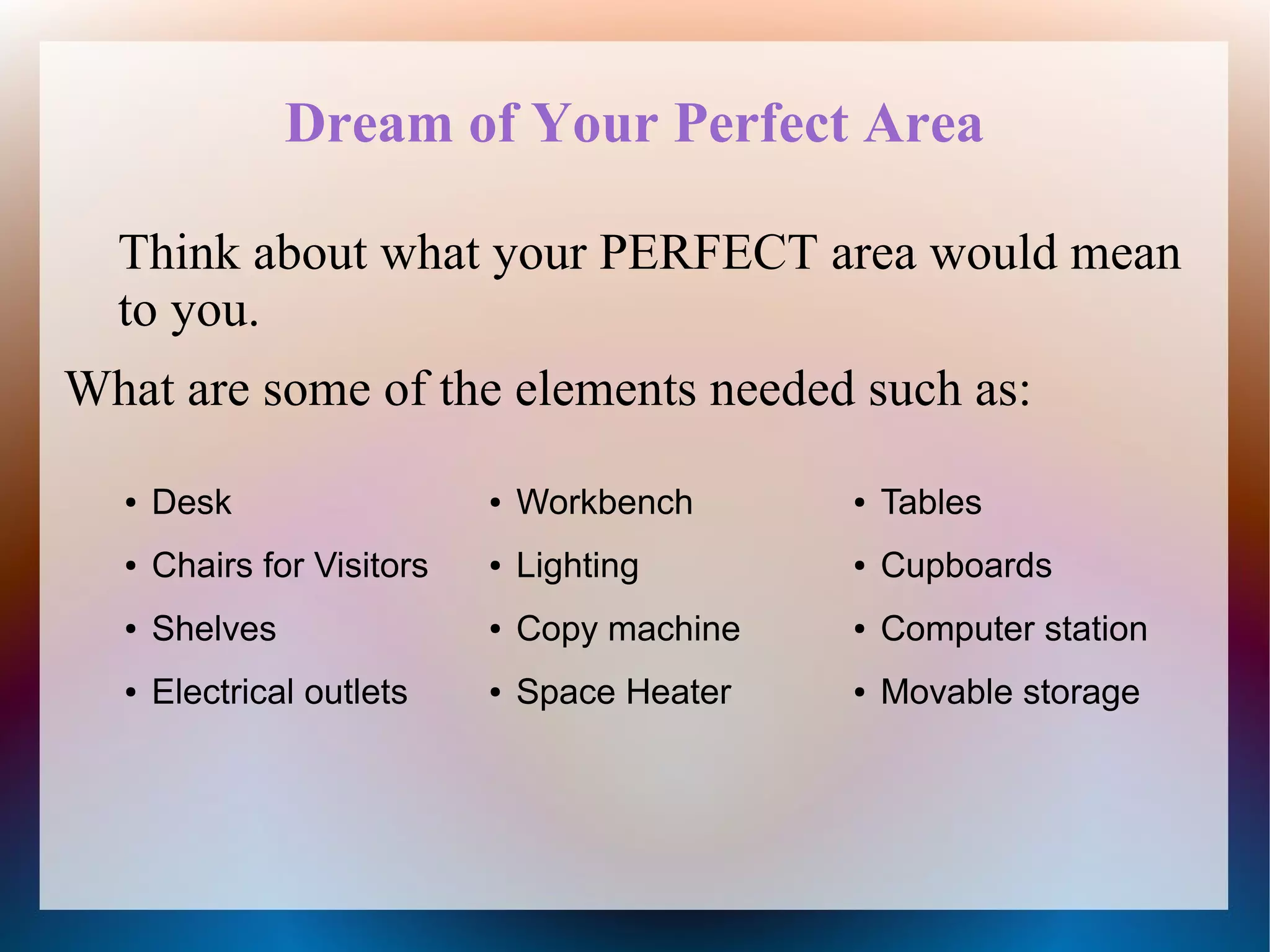 Organize your workspace | PPT