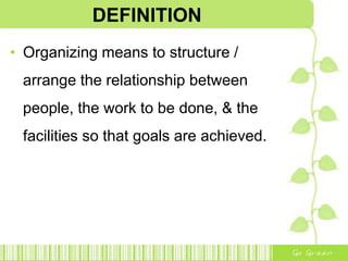 topic 4 : Organizing | PPTX