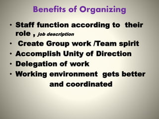 Organizing: Nursing Managerial Function | PPTX