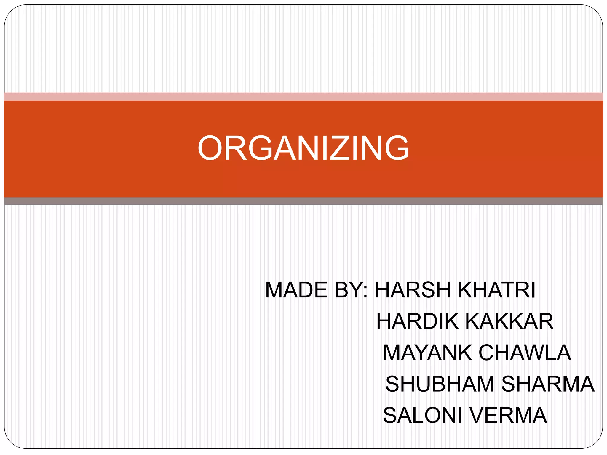 Organizing | PPT