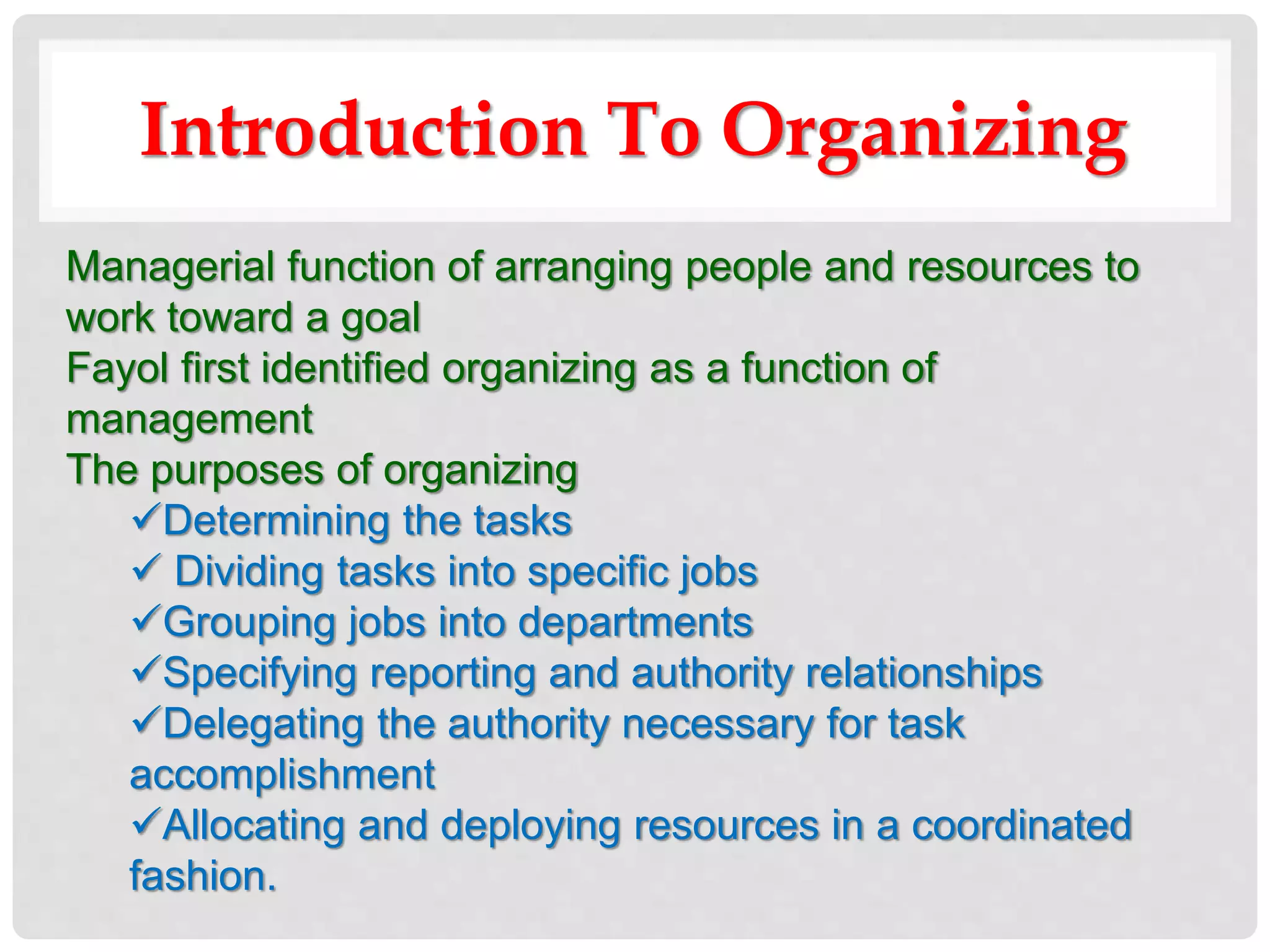 Organizing | PPT