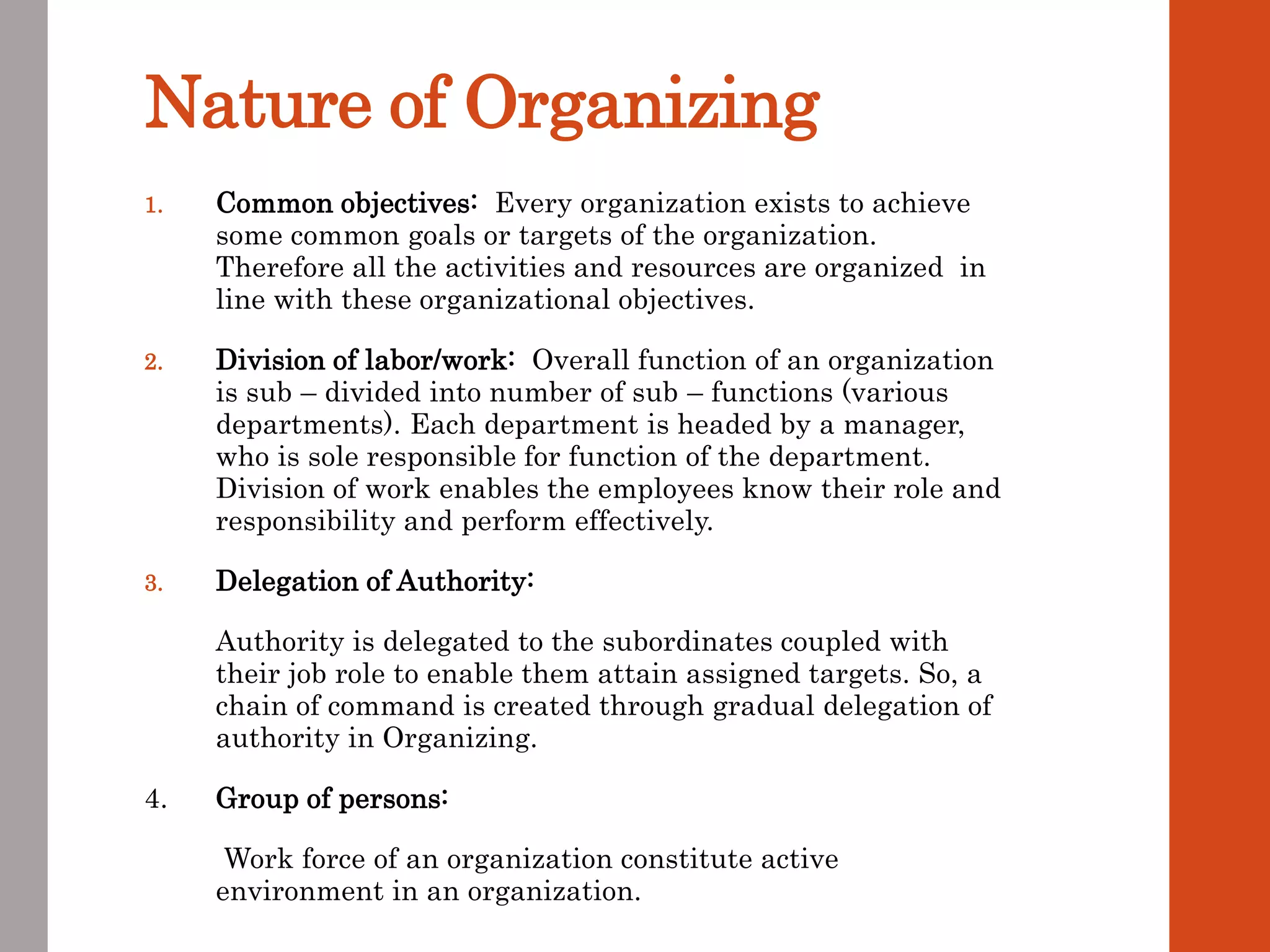Organizing in Management | PPTX