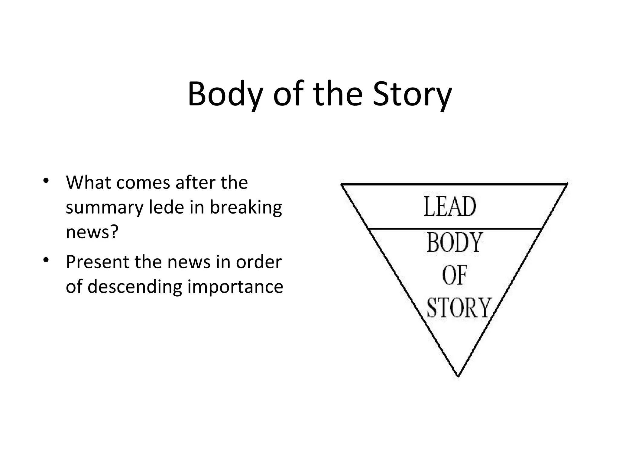 Organizing A News Story | PPT