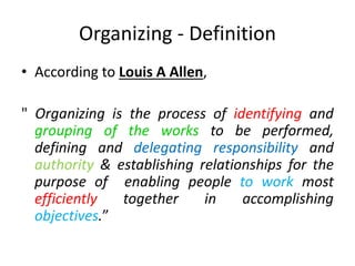 Organizing bba-2019 | PPTX