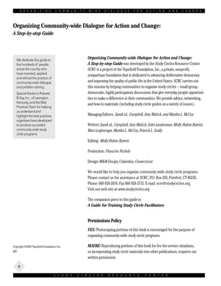Organizing Community-Wide Dialogue for Action and Change | PDF