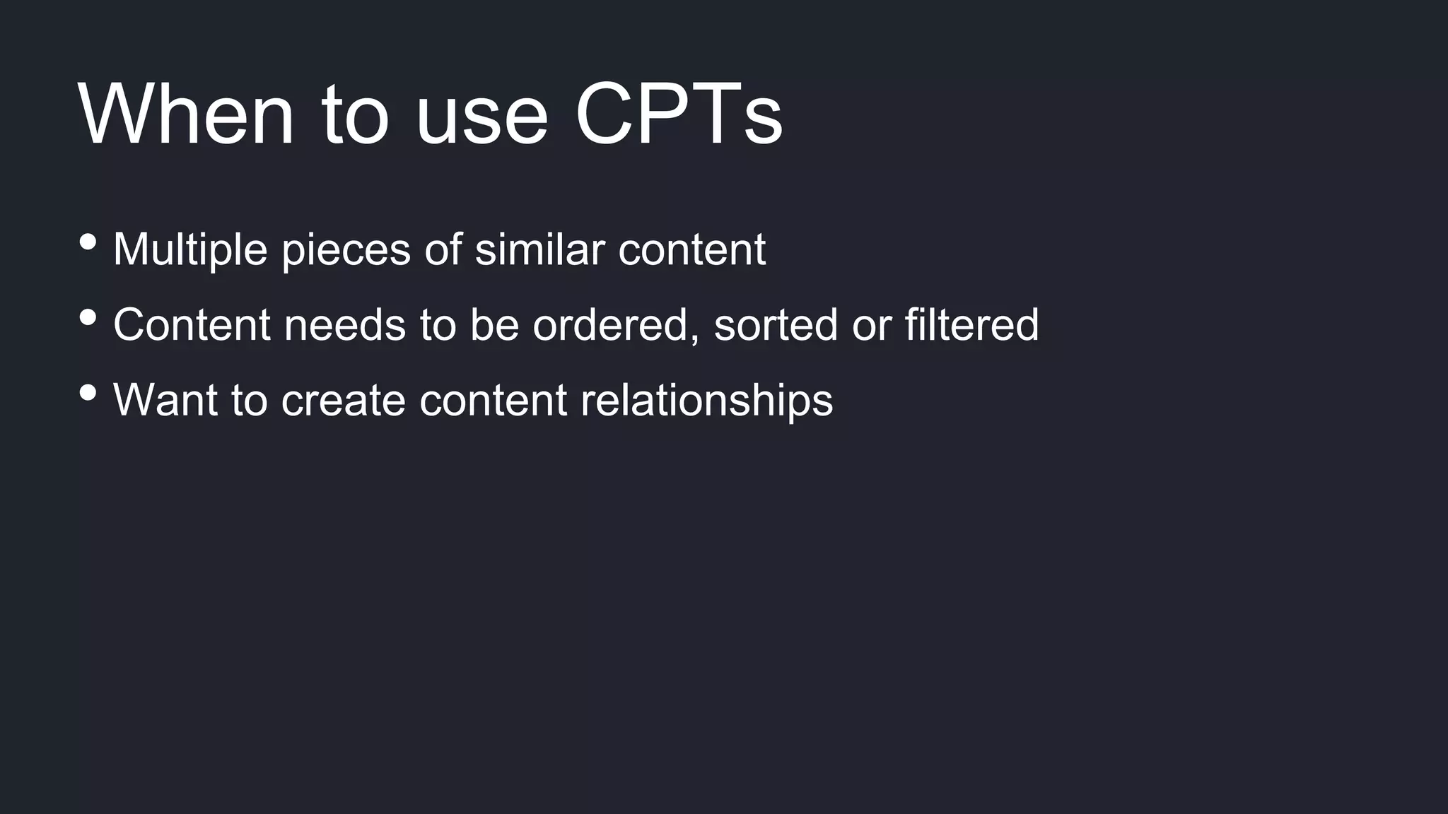 Organizing Content With Custom Post Types And Taxonomies Ppt