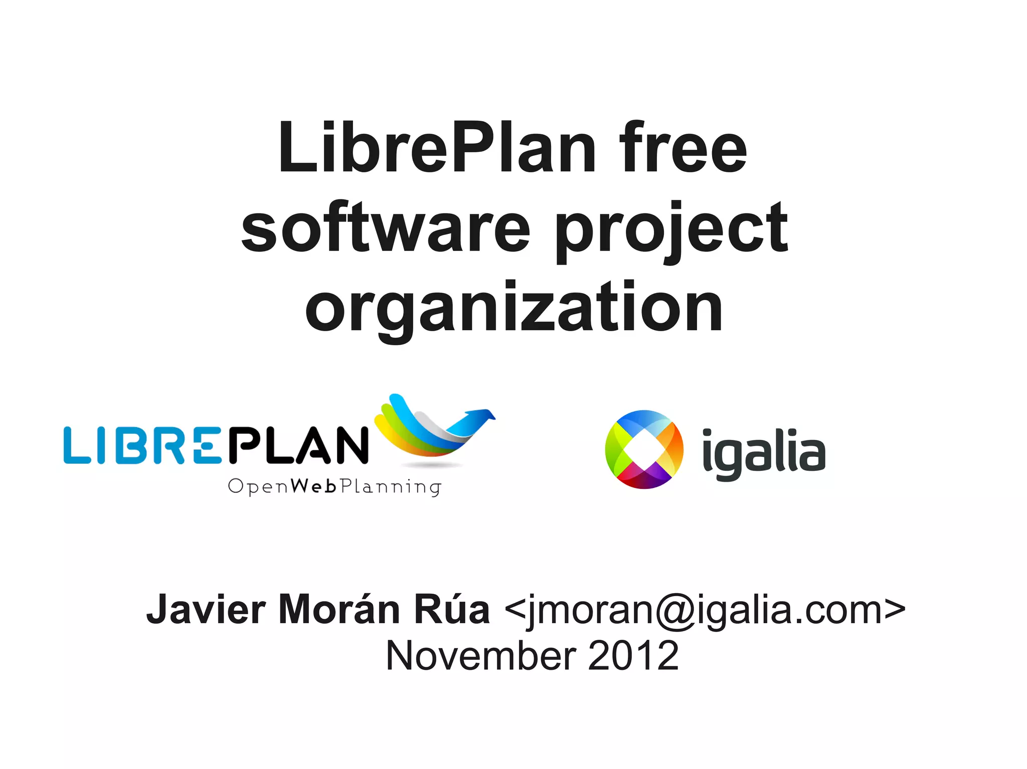 Organizing Libreplan free software project | PDF