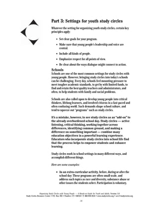 Organizing Study Circles with Young People | PDF