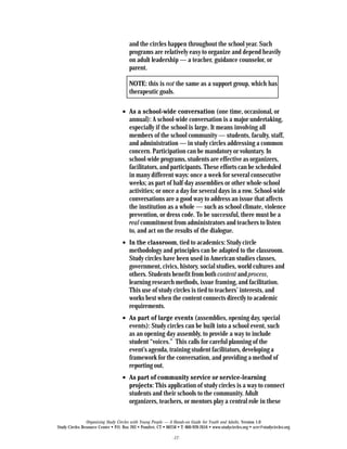Organizing Study Circles with Young People | PDF