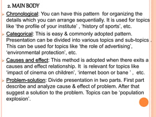 Organizing a contents & preparing an outline | PPTX