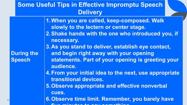 Organizing and delivering a impromptu speech.pptx