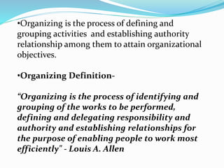 Organizing and Organizational Structure | PPT