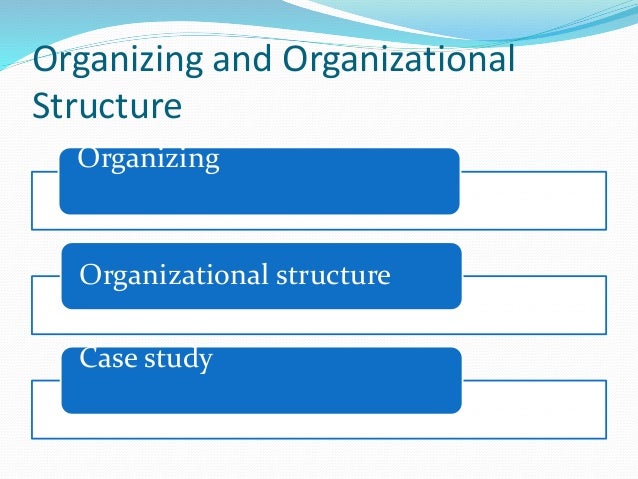 Organizing and Organizational Structure