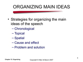 Organizing and outlining your presentation | PPT