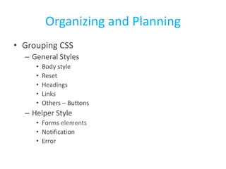 Organizing and planning | PPTX