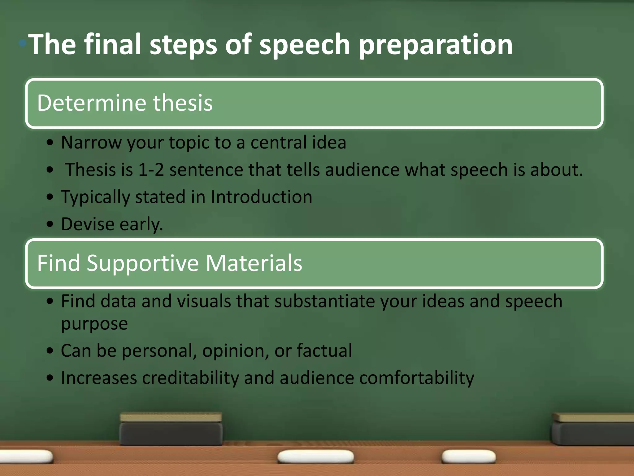 Organizing and preparing your speech | PPTX