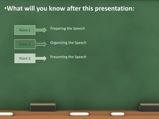 Organizing and preparing your speech | PPTX